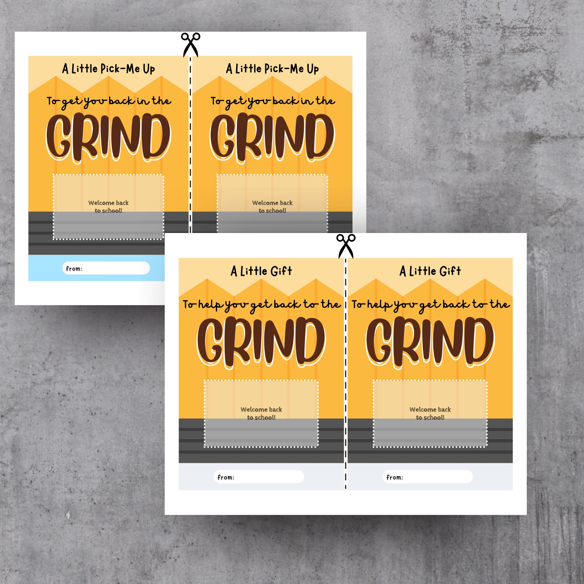 Back to School Gift Card Holder Instant Download, Coffee Gift Card ...