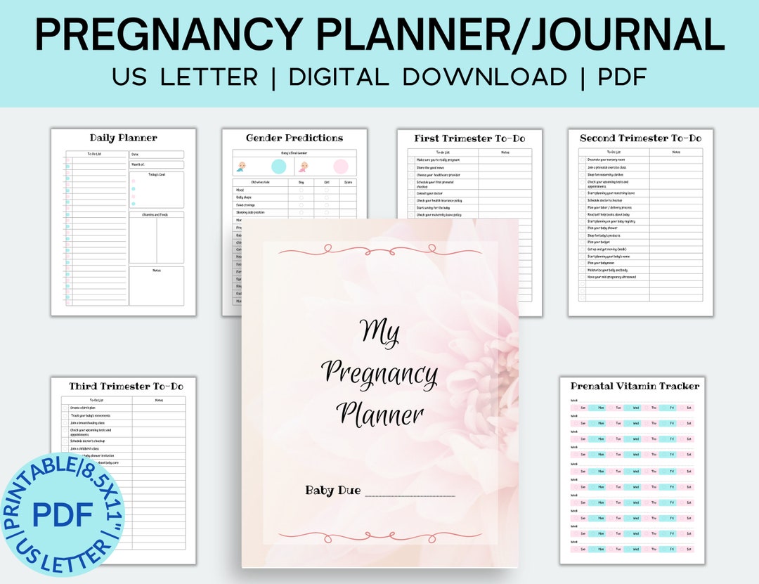 Pregnancy Planner Printable | Pregnancy Journal | Pregnancy Organizer ...