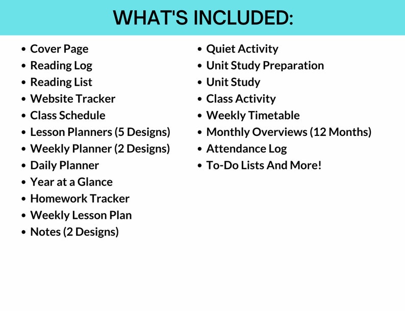 Printable Homeschool Planner | Academic Planner| Undated Planner ...