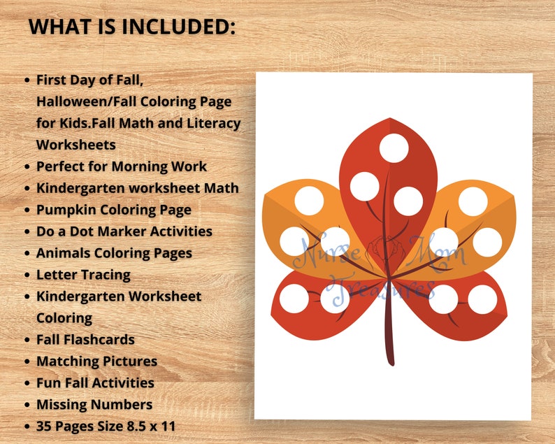 Fall Morning Work Math Activities School Homeschool Kids Kindergarten ...