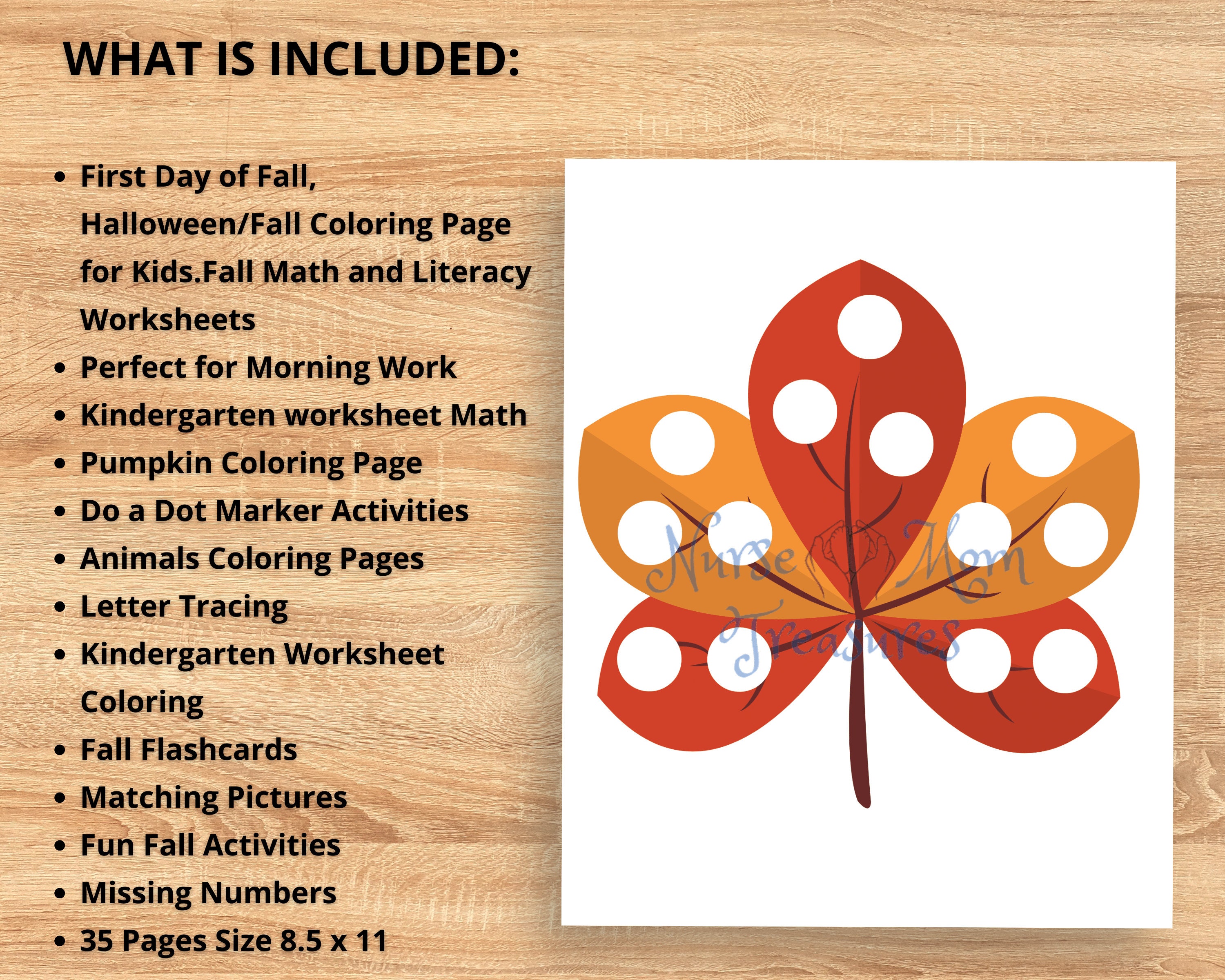 Fall Morning Work Math Activities School Homeschool Kids Kindergarten ...