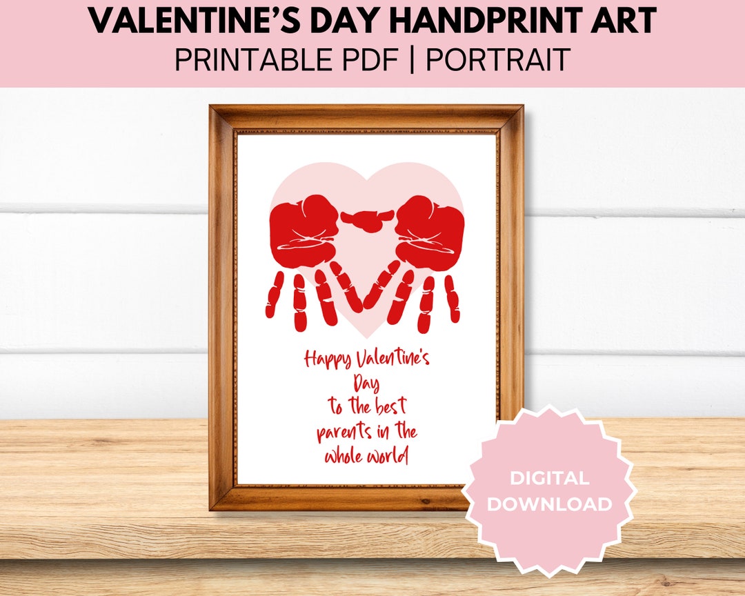Valentine's Day Handprint Craft | Baby | Preschool Activity | Handprint ...