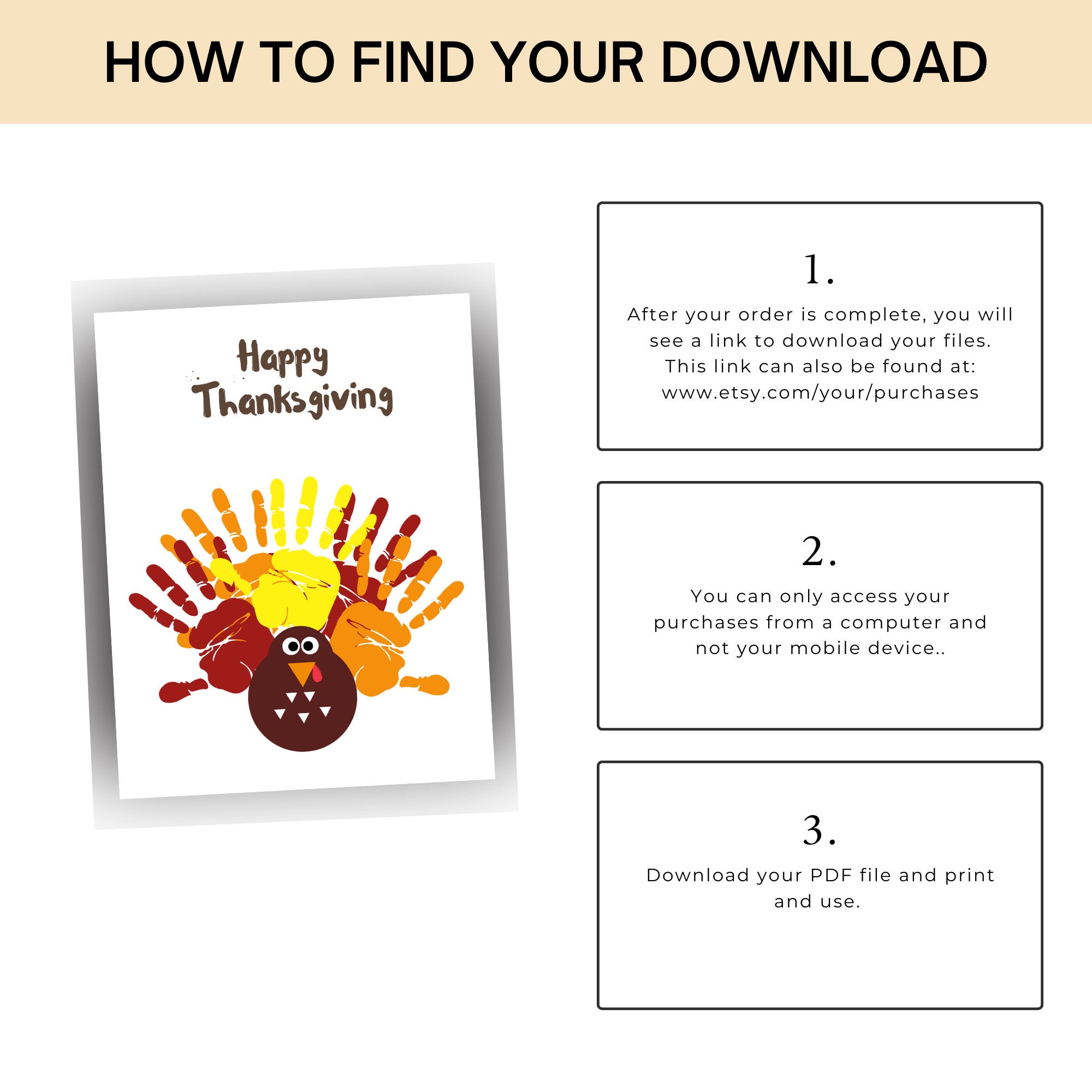 Handprint Preschool Kindergarten 1st Grade Craft | Fall Handprint Craft ...