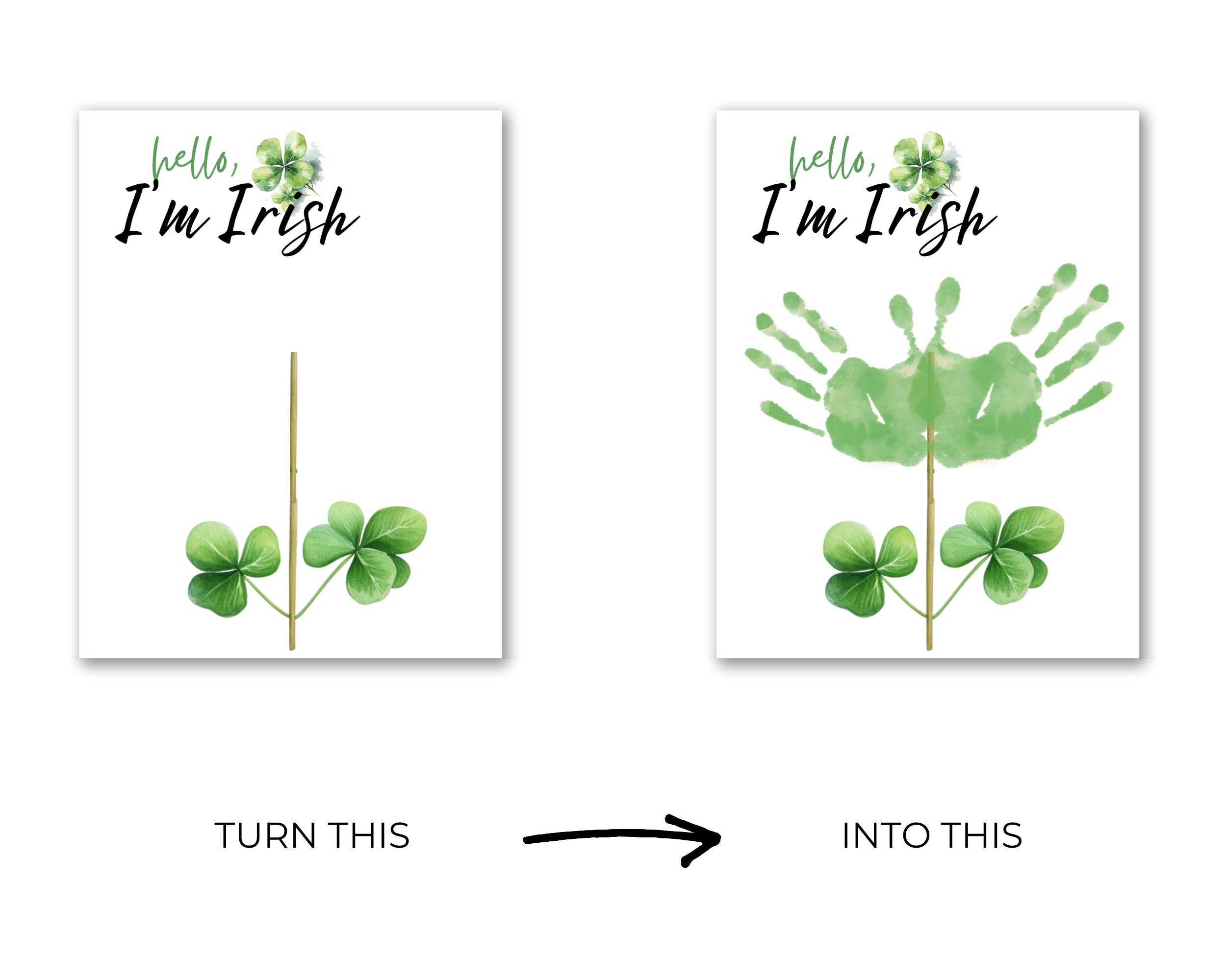 St. Patrick's Day Handprint Craft, Baby, Toddler, Preschool Activity ...