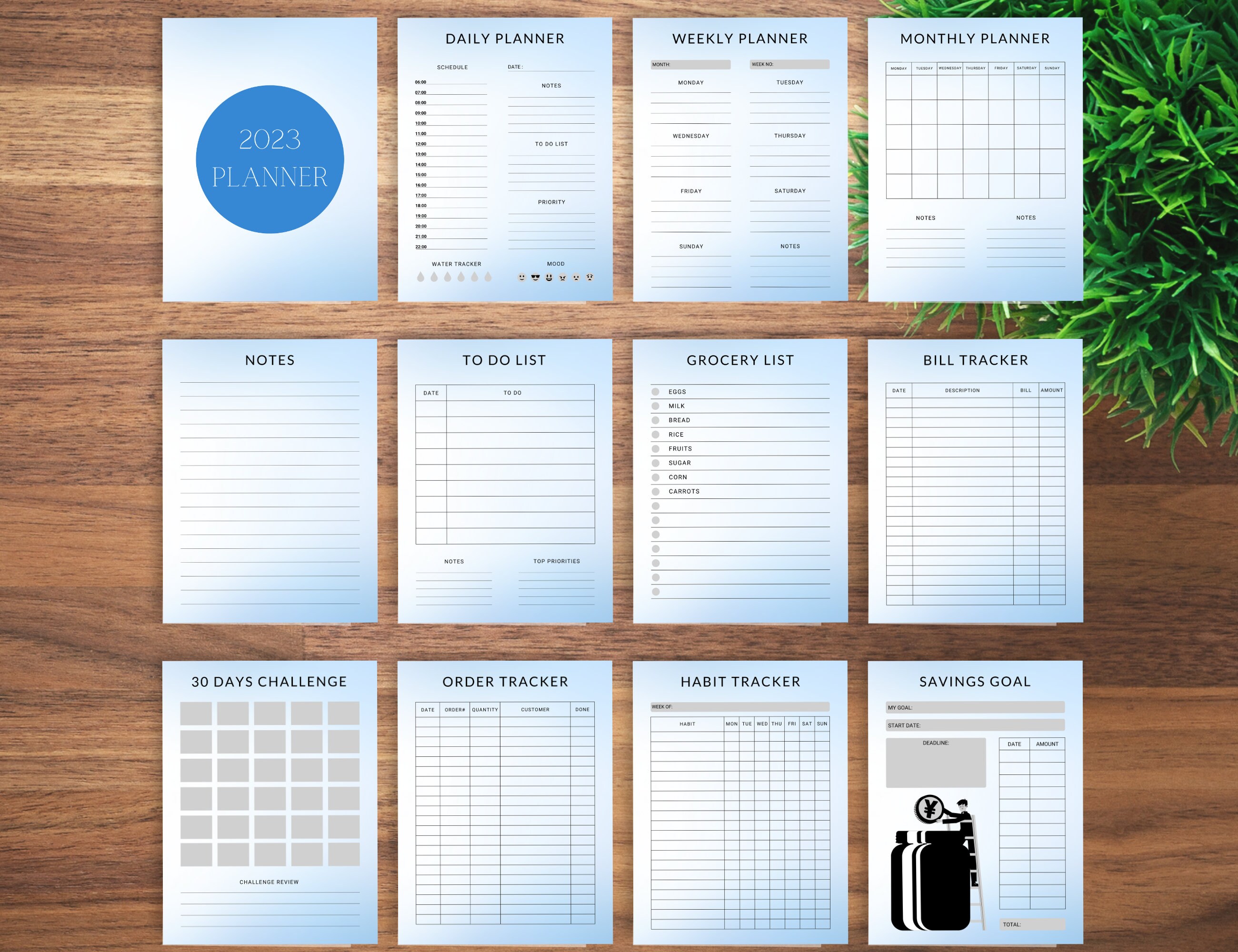 2023 FILLABLE PDF Planner - Etsy
