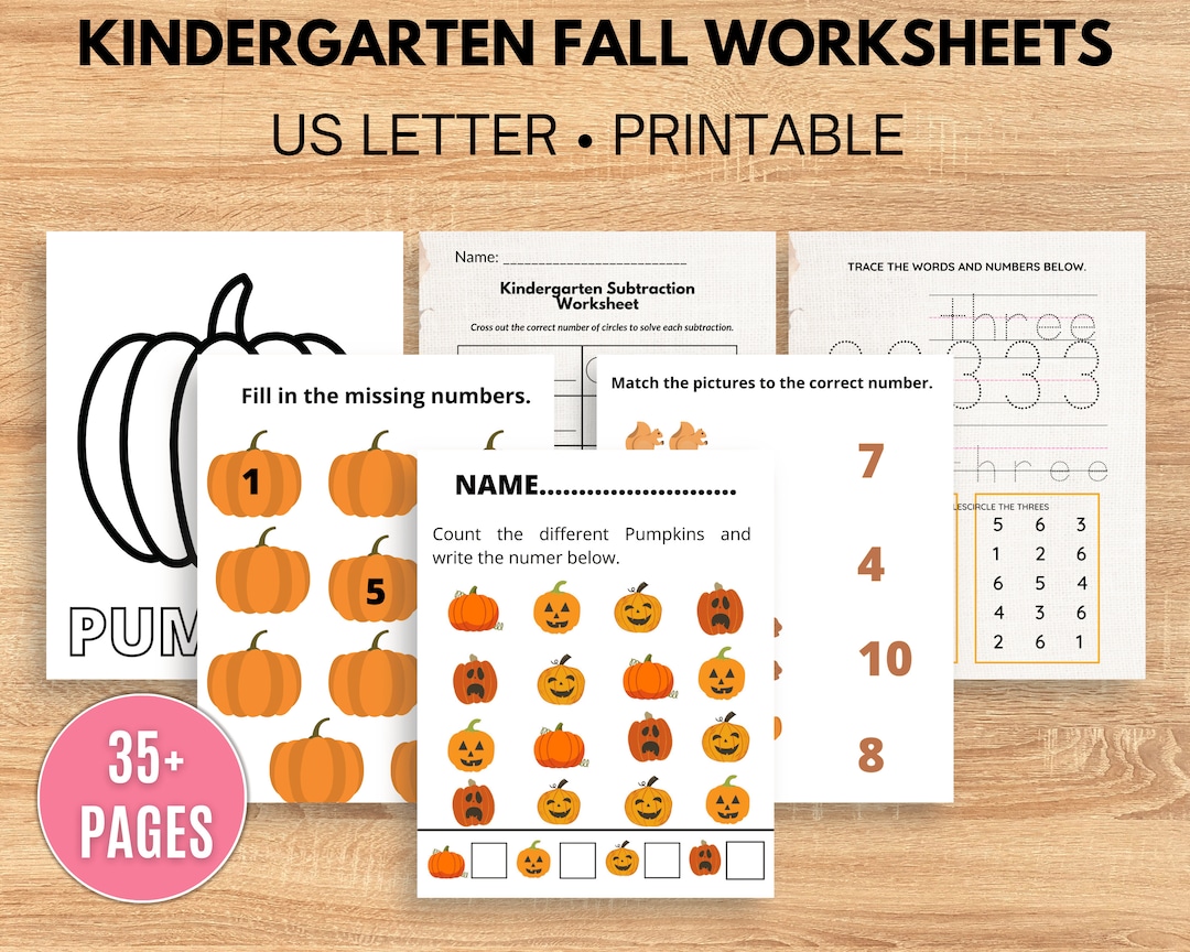 Fall Morning Work Math Activities School Homeschool Kids Kindergarten ...