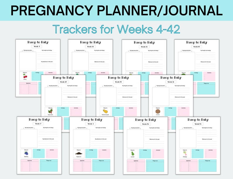 Pregnancy Planner Printable | Pregnancy Journal | Pregnancy Organizer ...