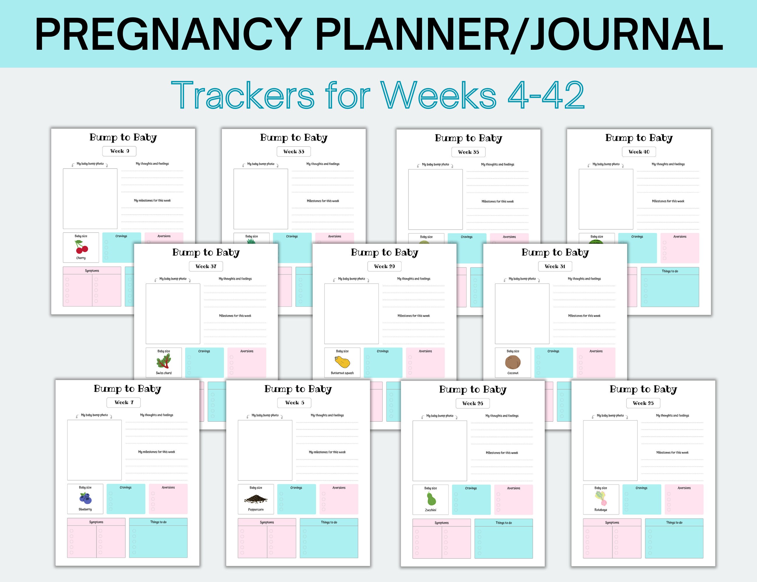 Pregnancy Planner Printable | Pregnancy Journal | Pregnancy Organizer ...