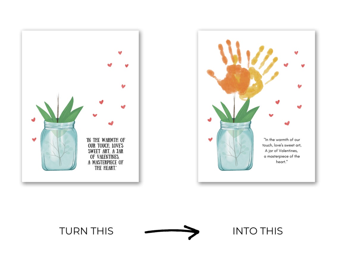 Valentine's Day Handprint Craft, Baby, Toddler, Preschool Activity ...