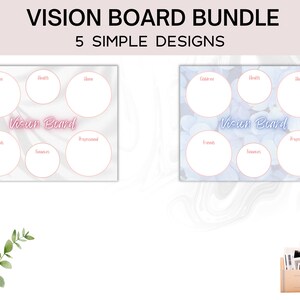 Vision Board Template, Mom Vision Board, Digital, Minimalist Printable ...