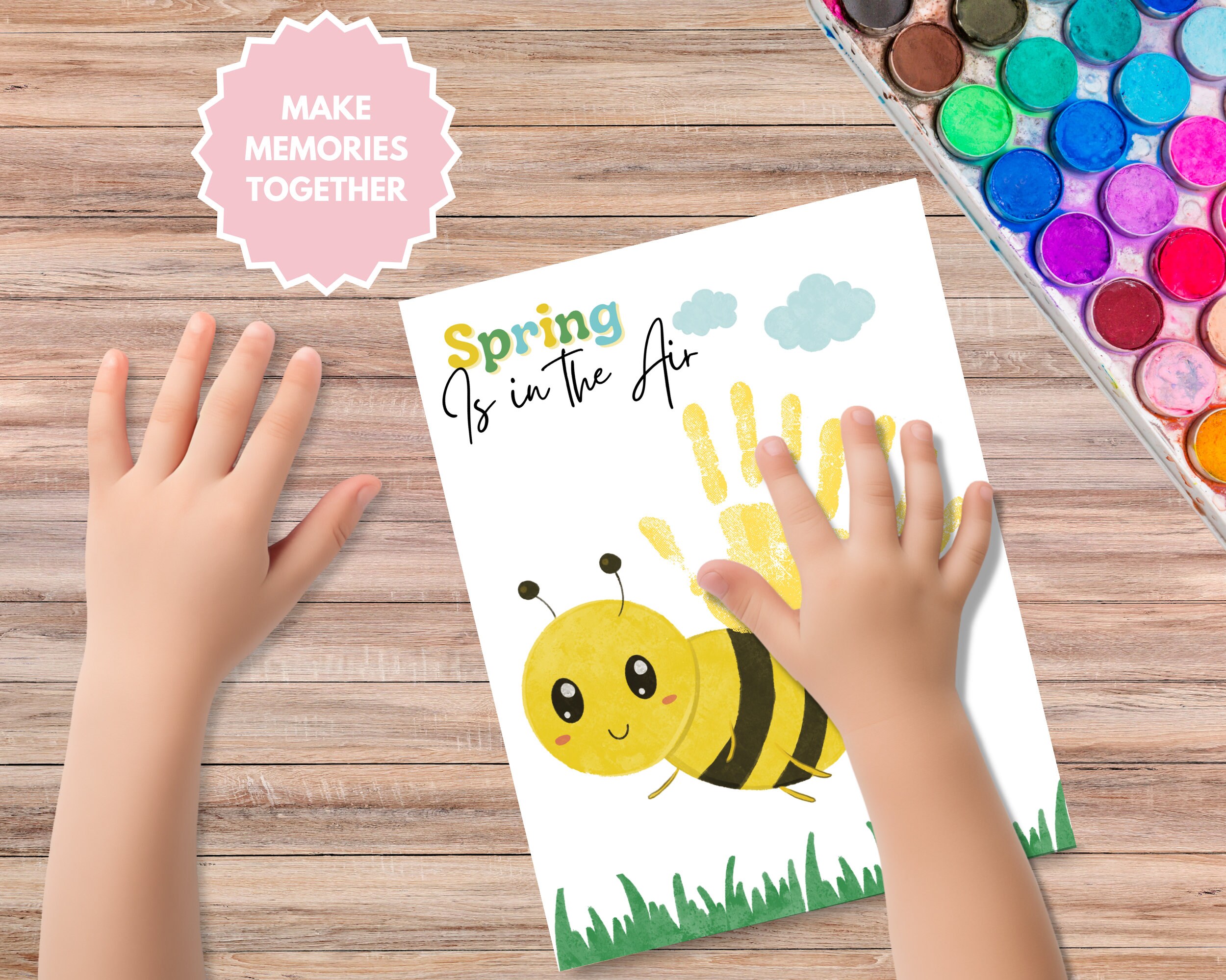 Spring is in the Air Handprint Craft, Baby, Toddler, Preschool Activity ...