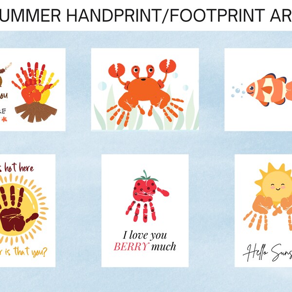 Summer Handprint Memory - Etsy
