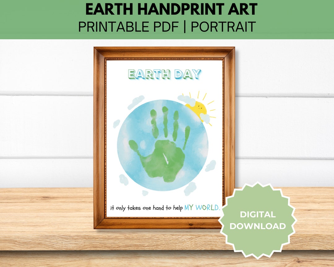 Earth Day Handprint Craft, Baby, Toddler, Preschool Activity, Handprint ...