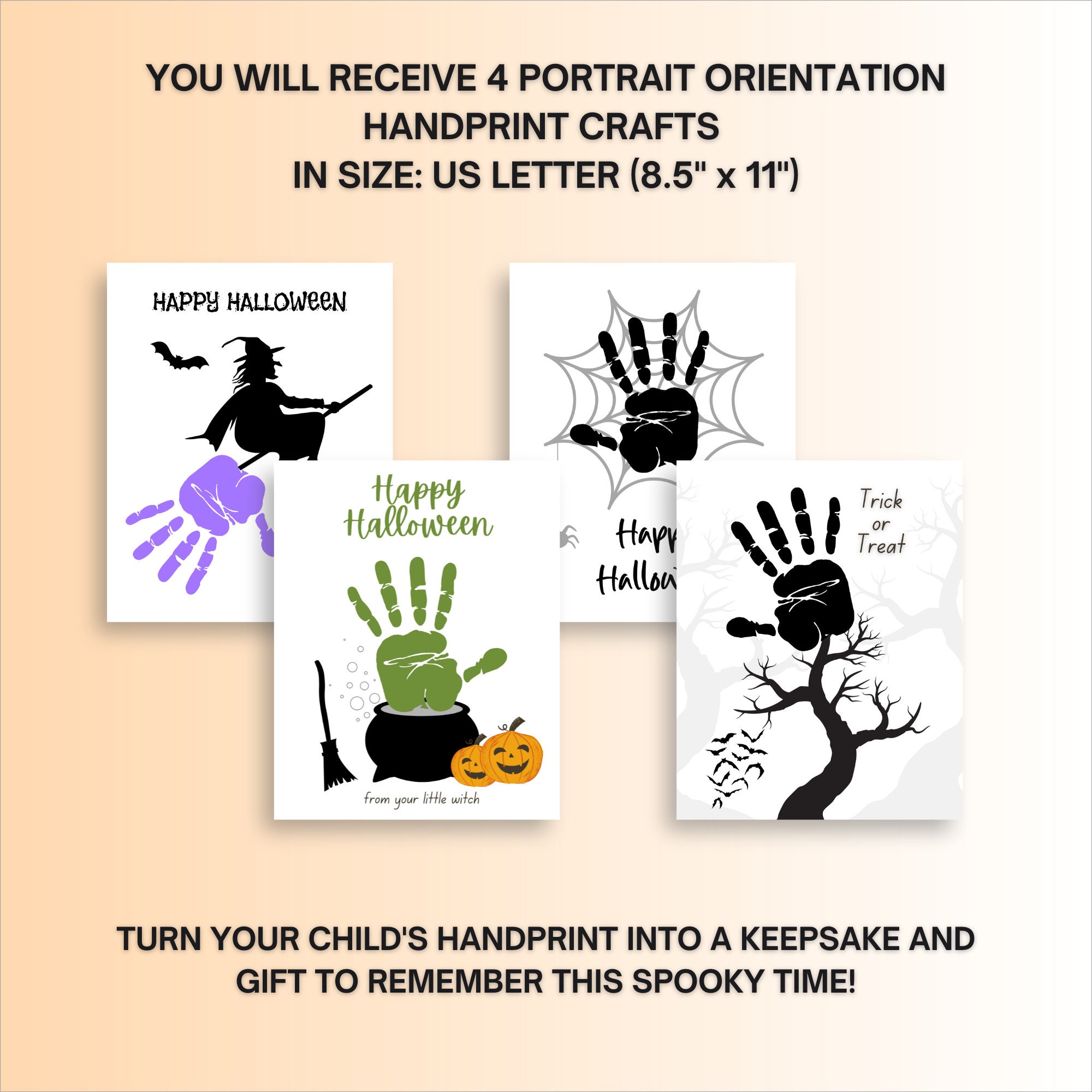 Halloween Handprint Preschool Kindergarten 1st Grade Craft | Fall ...