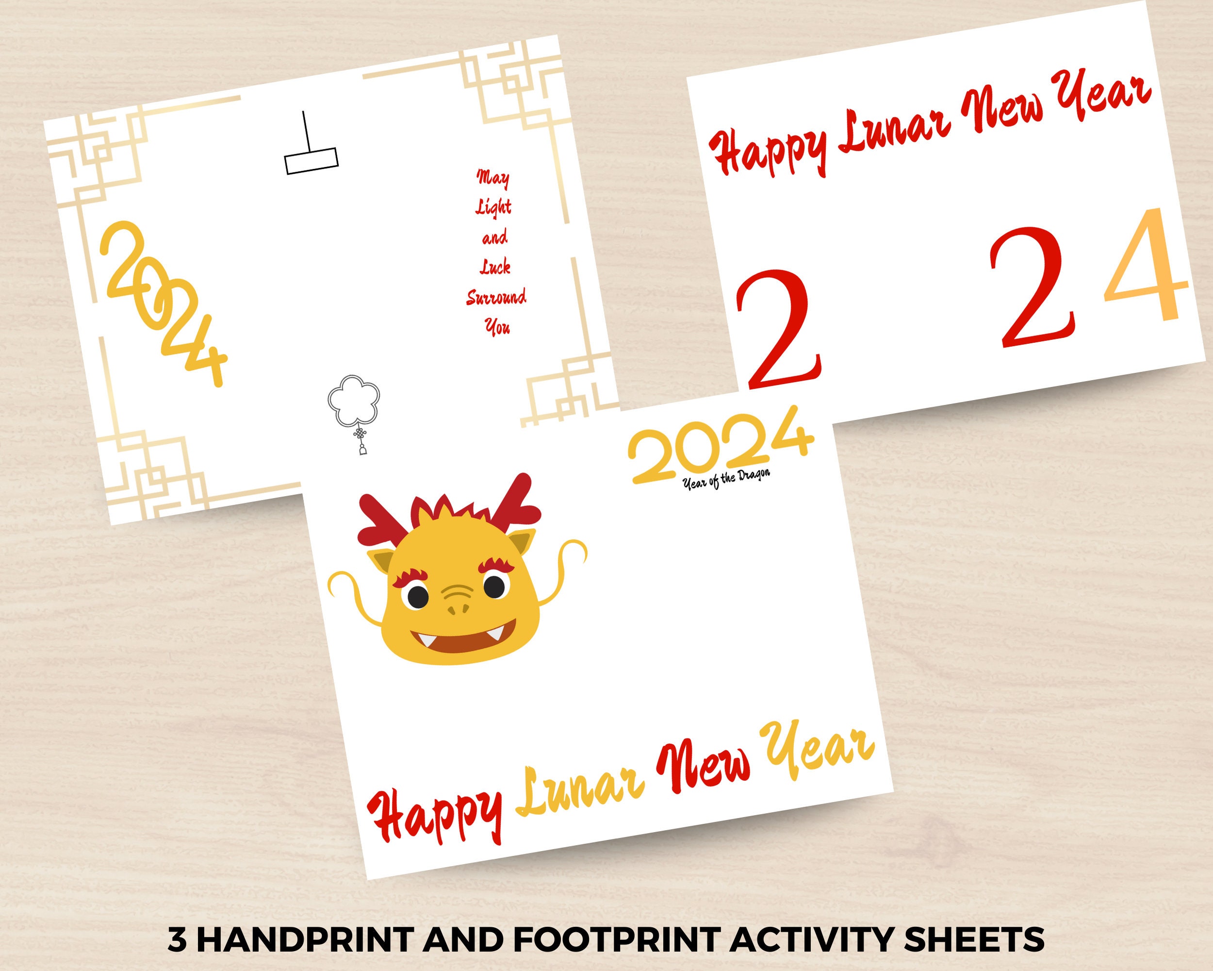 Lunar New Year Children's Activity Bundle Year of the Dragon Coloring ...