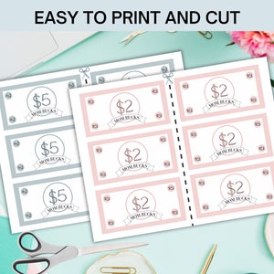 Mom Bucks | Reward Bucks | Excellent Behavior Bucks | Chore Bucks for ...