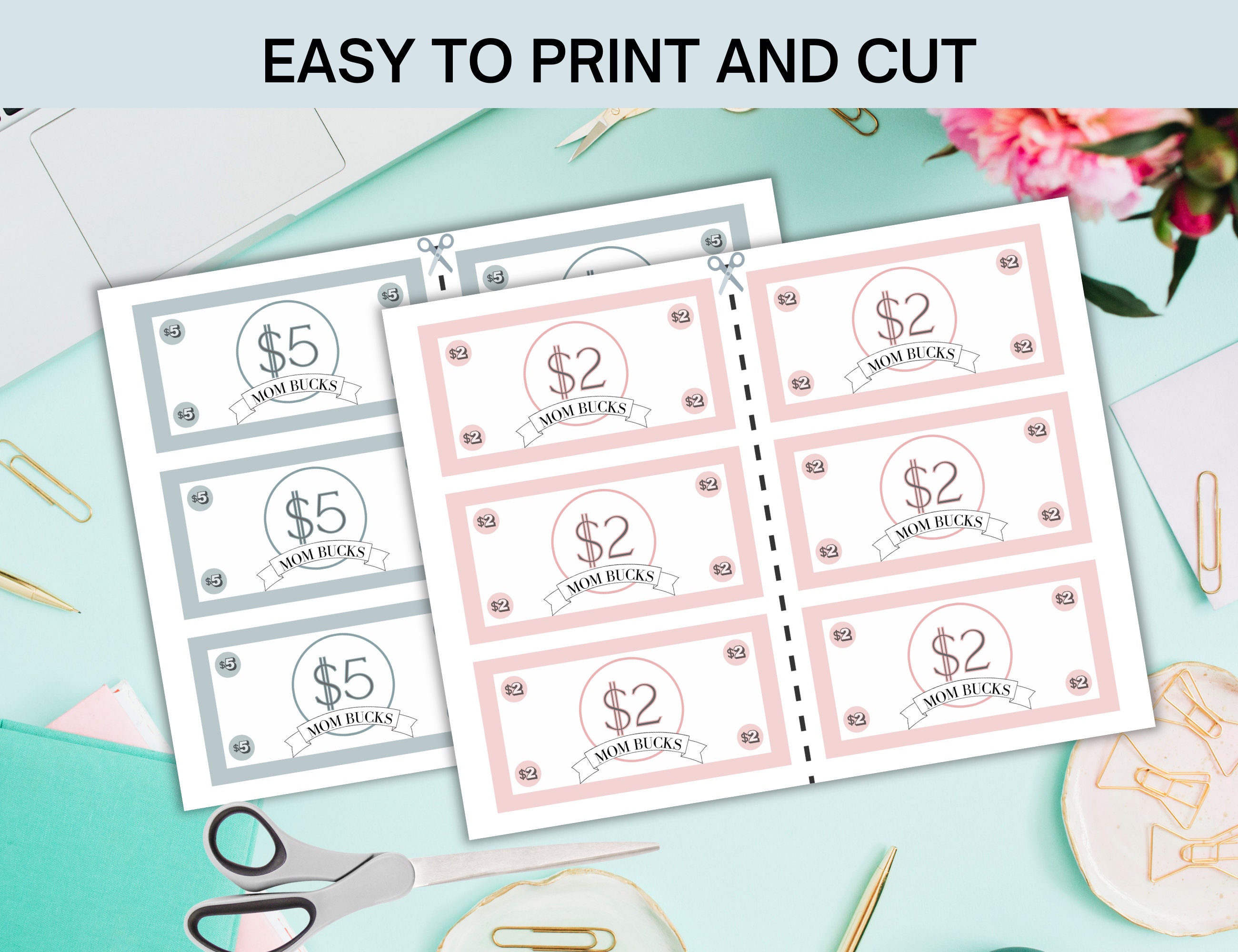 Mom Bucks | Reward Bucks | Excellent Behavior Bucks | Chore Bucks for ...