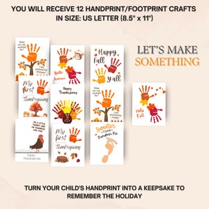Handprint Preschool Kindergarten 1st Grade Craft | Fall Handprint Craft ...