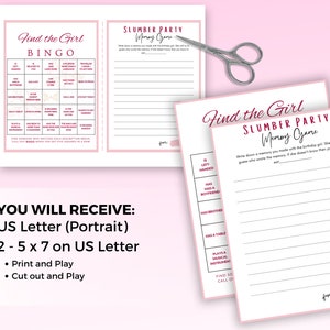 Slumber Party Games, Sleepover Party, Girls Night Game Bundle, Teen ...