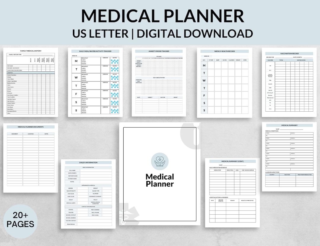 Medical Binder | Medication Tracker | Medical Planner | Digital ...