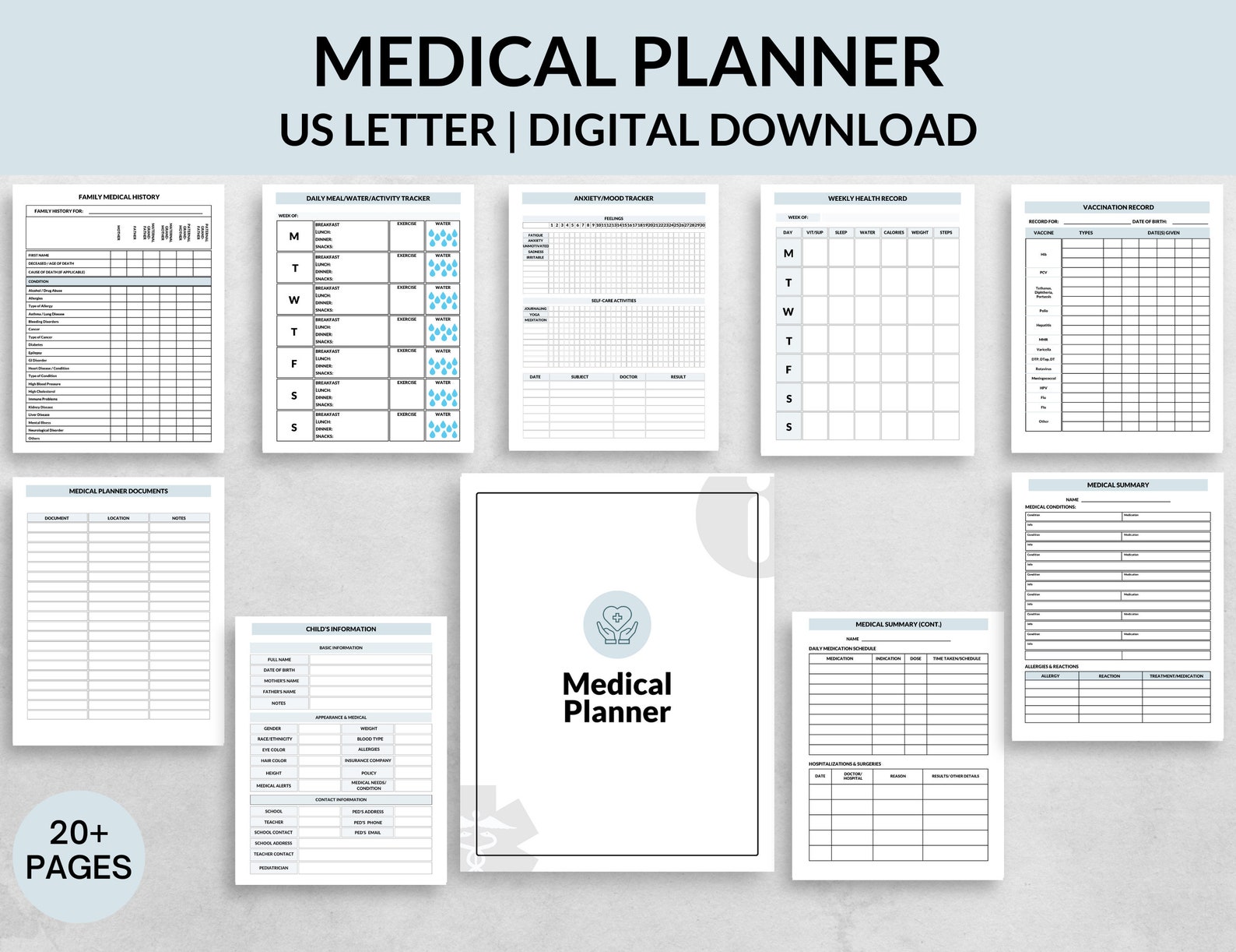 Medical Binder | Medication Tracker | Medical Planner | Digital ...