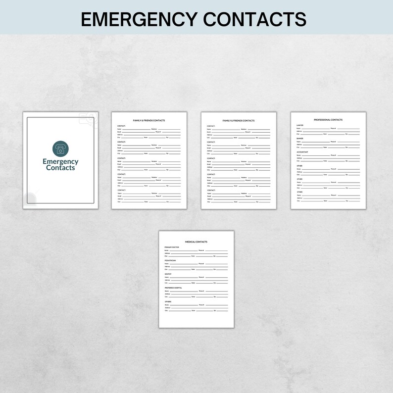 Emergency Binder | Funeral | End of Life Planner | Household Binder ...