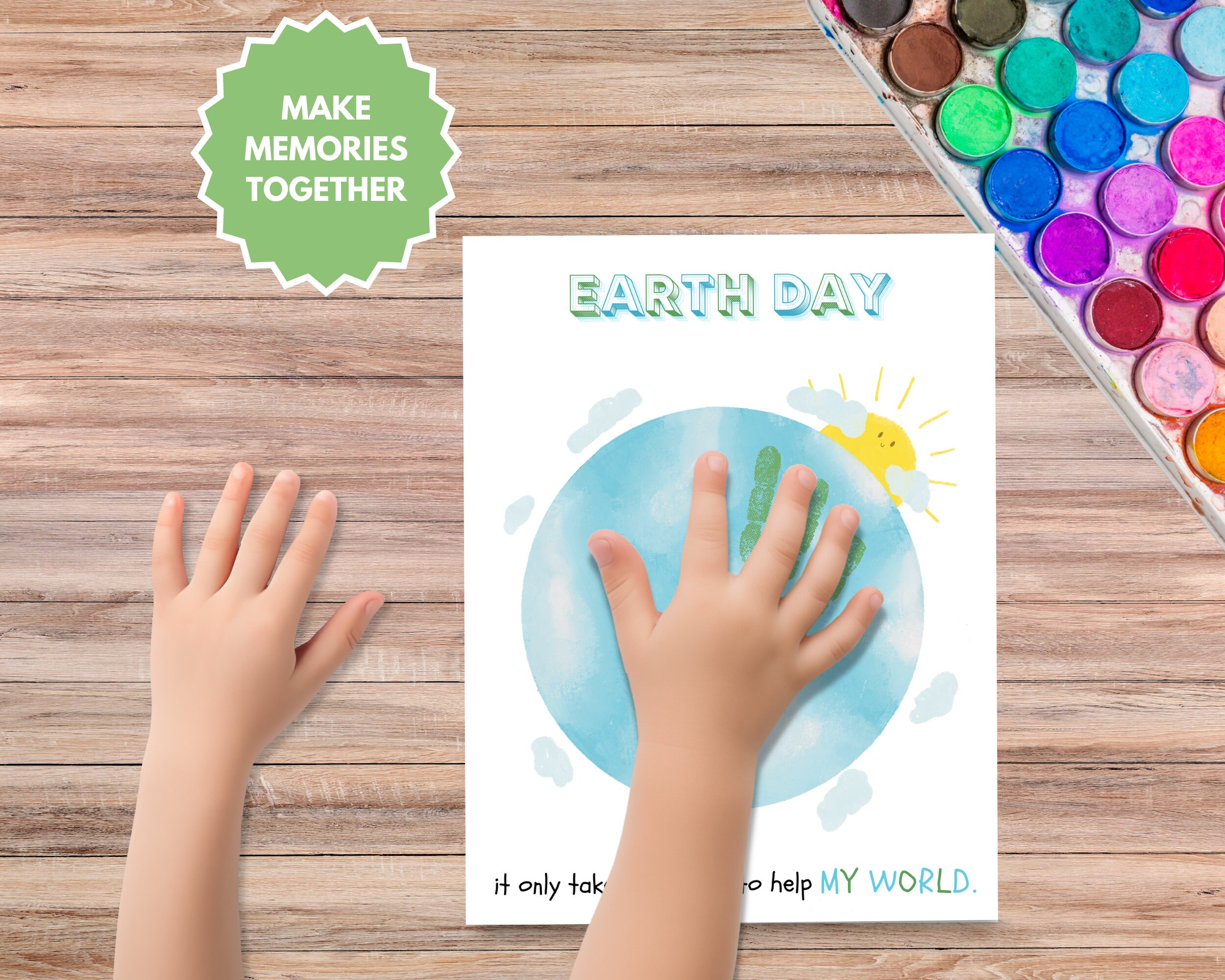 Earth Day Handprint Craft, Baby, Toddler, Preschool Activity, Handprint ...