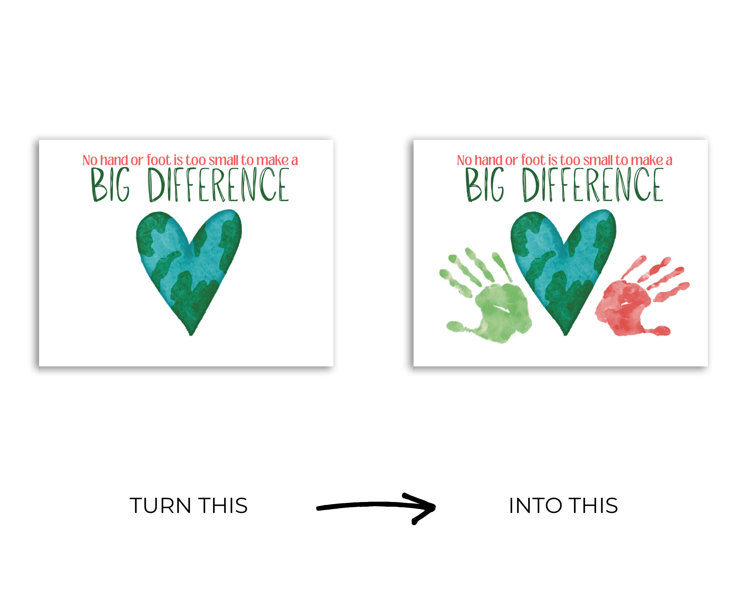 Earth Day Handprint Craft, Baby, Toddler, Preschool Activity, Handprint ...