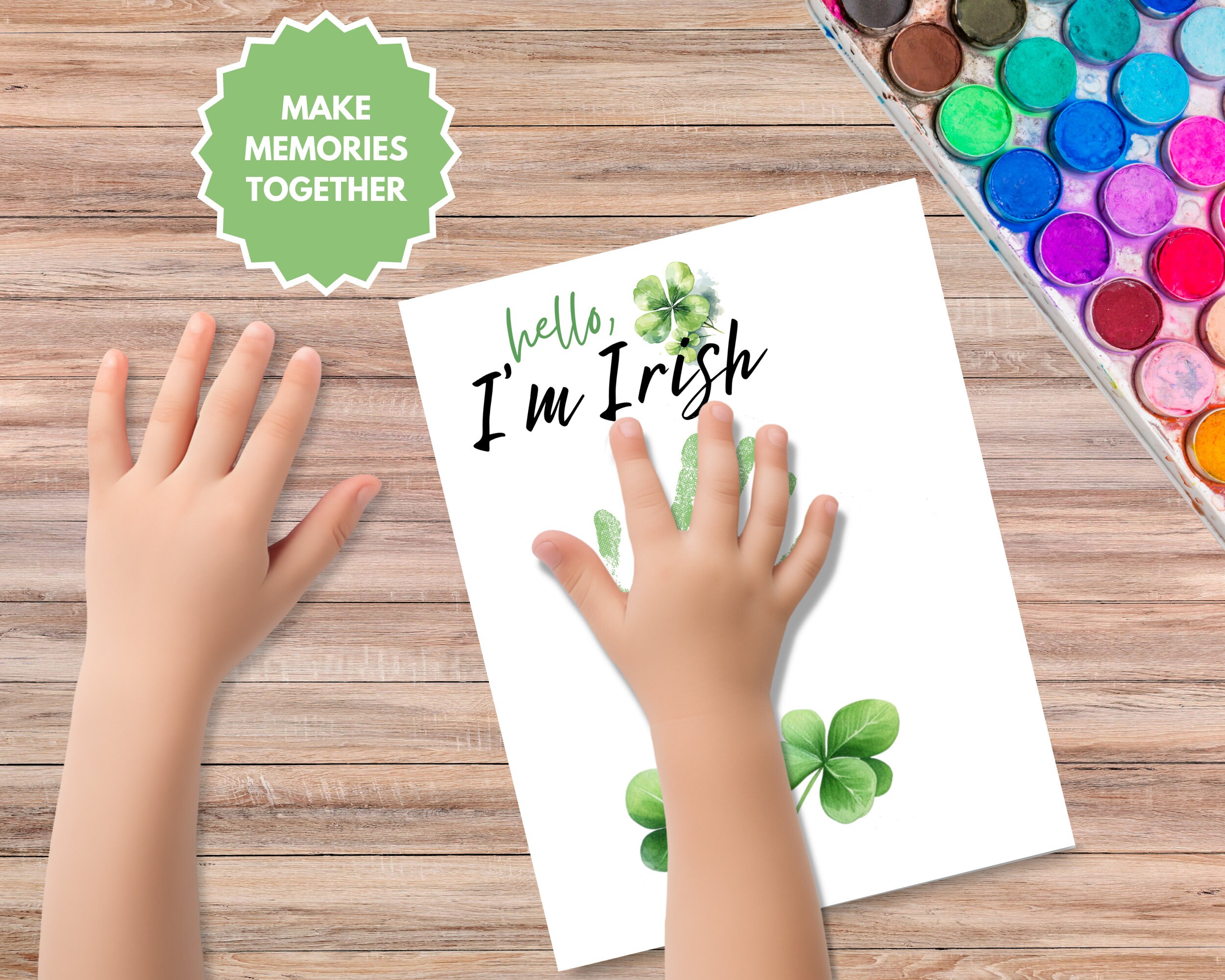St. Patrick's Day Handprint Craft, Baby, Toddler, Preschool Activity ...