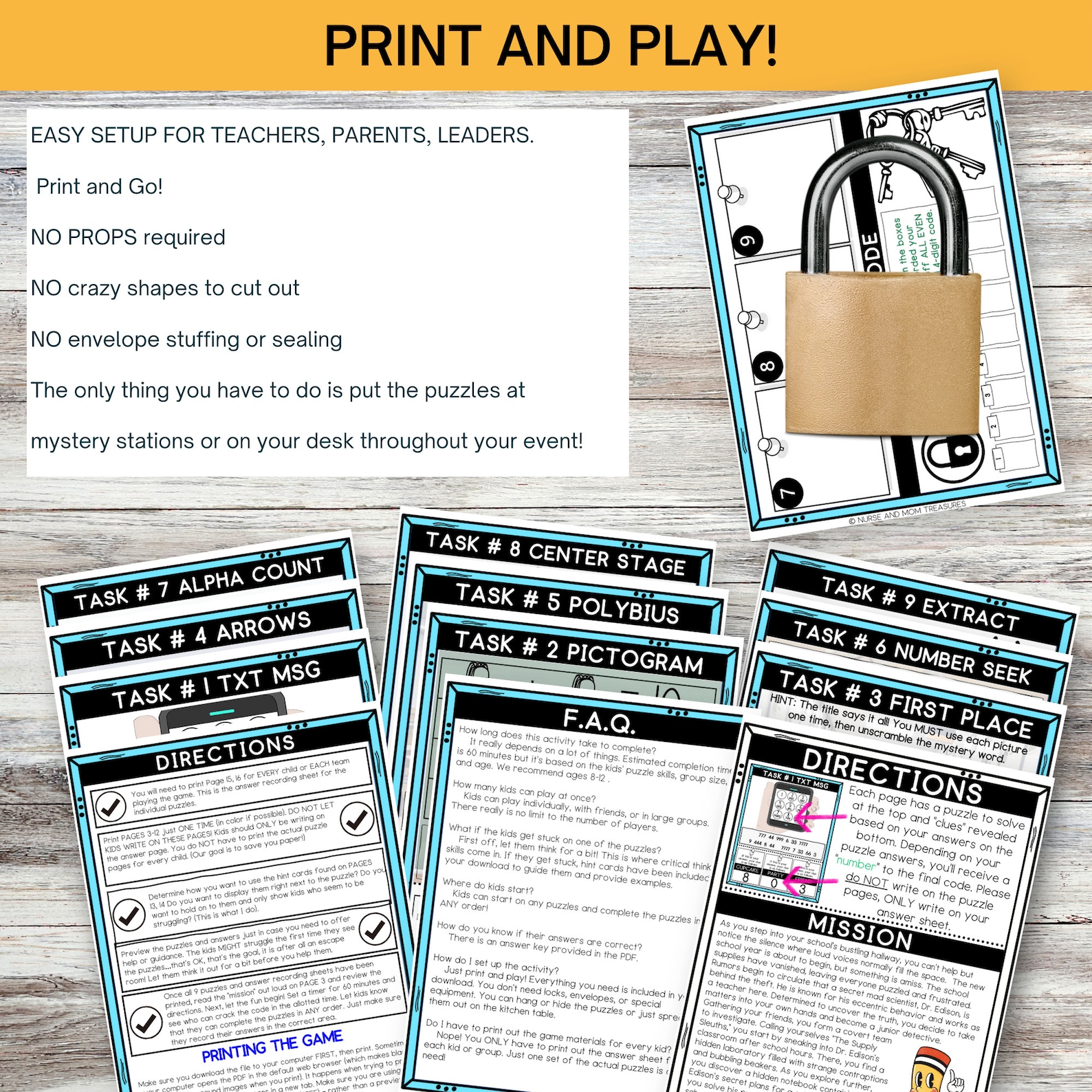 Back to School Escape Room for Kids | Birthday Party Games | Family ...