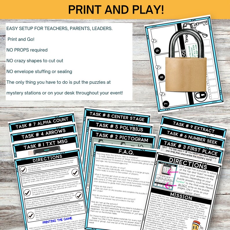 Back to School Escape Room for Kids | Birthday Party Games | Family ...