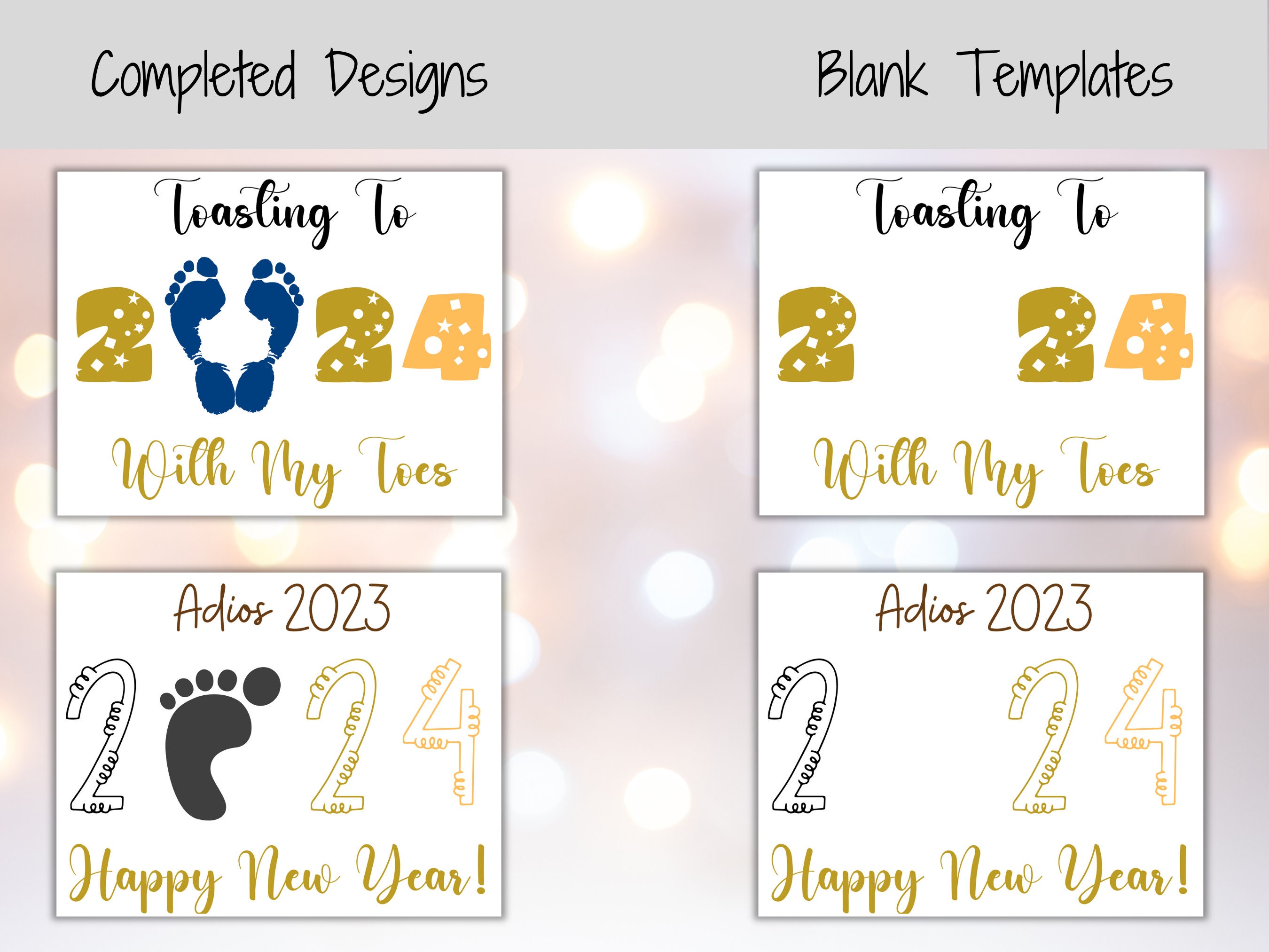 NEW YEAR'S EVE Handprint Art Handprint Craft Footprint Art Footprint ...