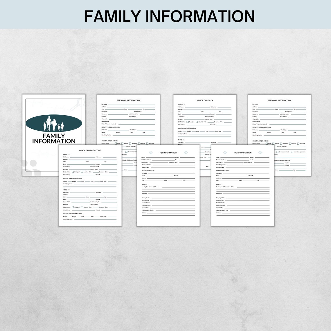 Emergency Binder | Funeral | End of Life Planner | Household Binder ...