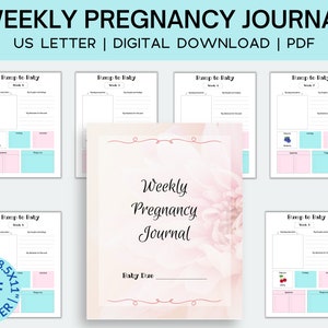 Pregnancy Week by Week Printable Pregnancy Journal Weekly - Etsy