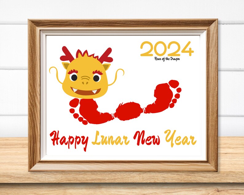 Lunar Celebration | Year of the Dragon Handprint Craft | Lunar New Year ...