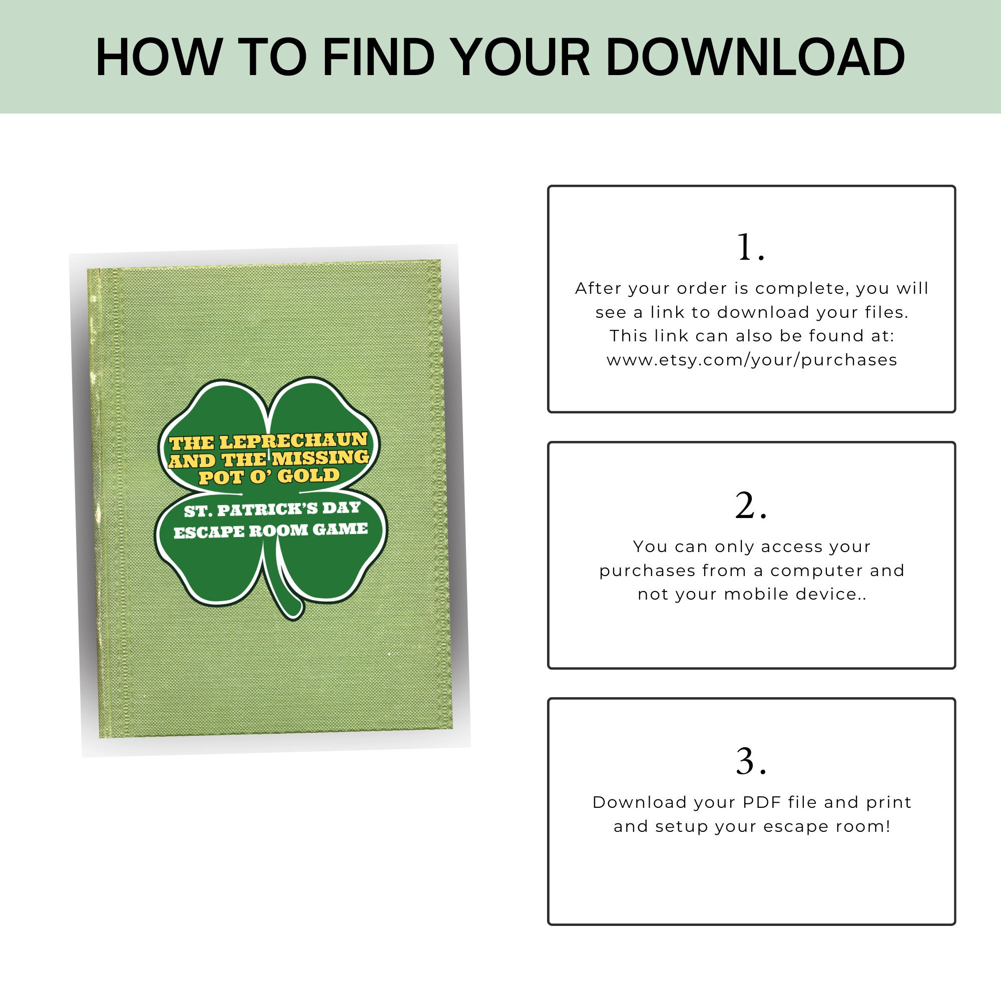 St. Patrick's Day Escape Room for Kids, Party Games, Family Activities ...