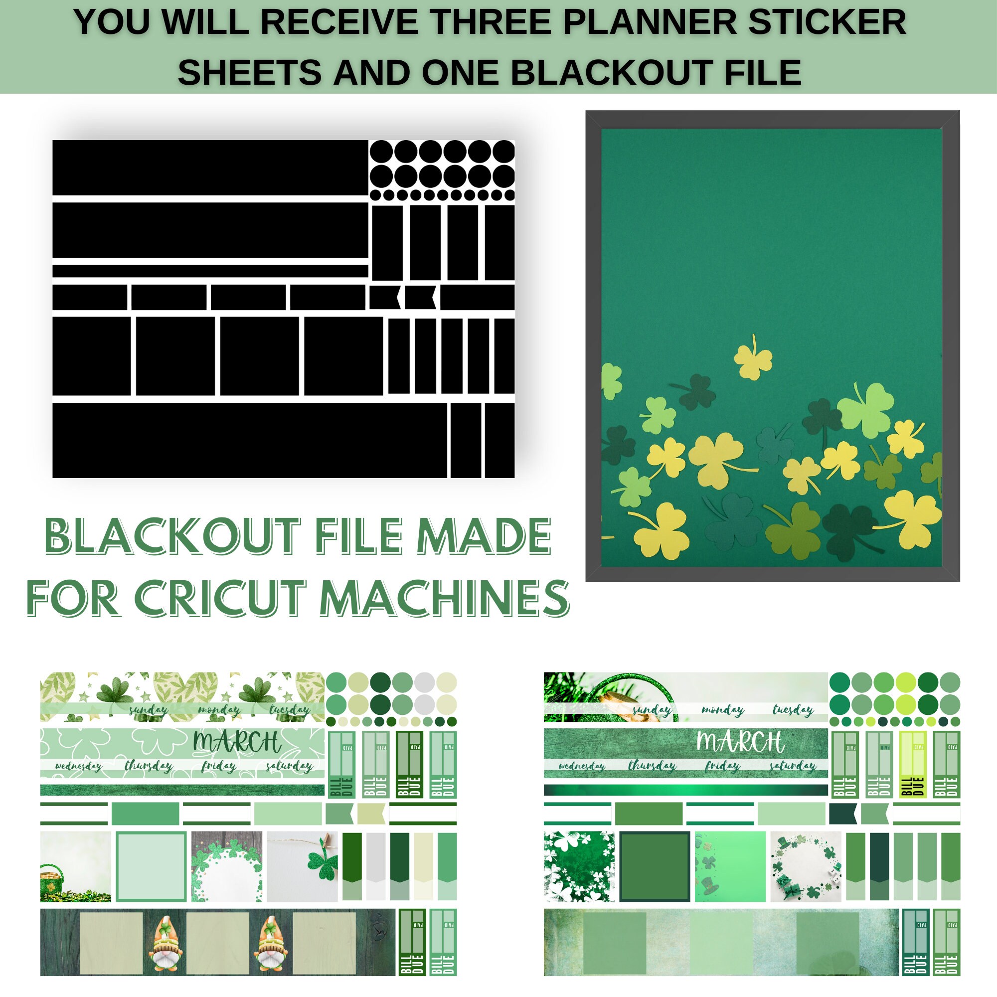 March Sticker Kit | March Monthly Sticker Bundle | Digital Planner ...