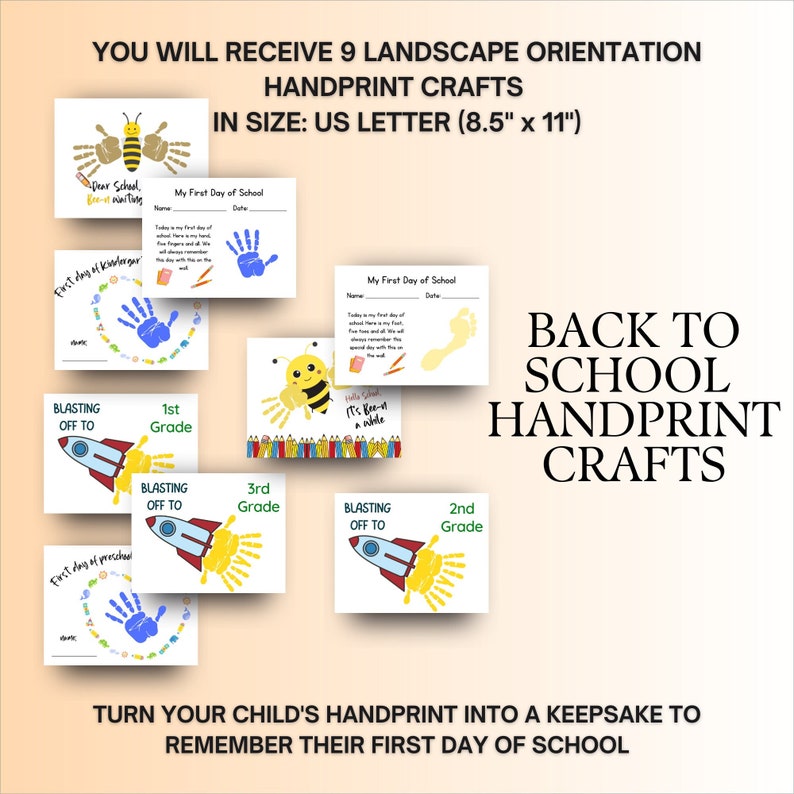 Handprint Preschool Kindergarten 1st Grade Craft | Fall Handprint Craft ...