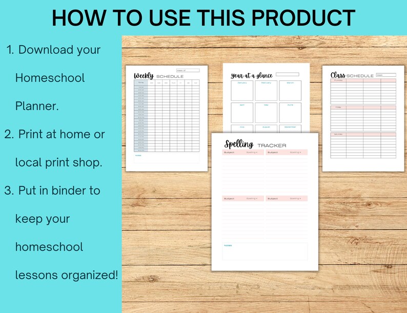 Printable Homeschool Planner | Academic Planner| Undated Planner ...