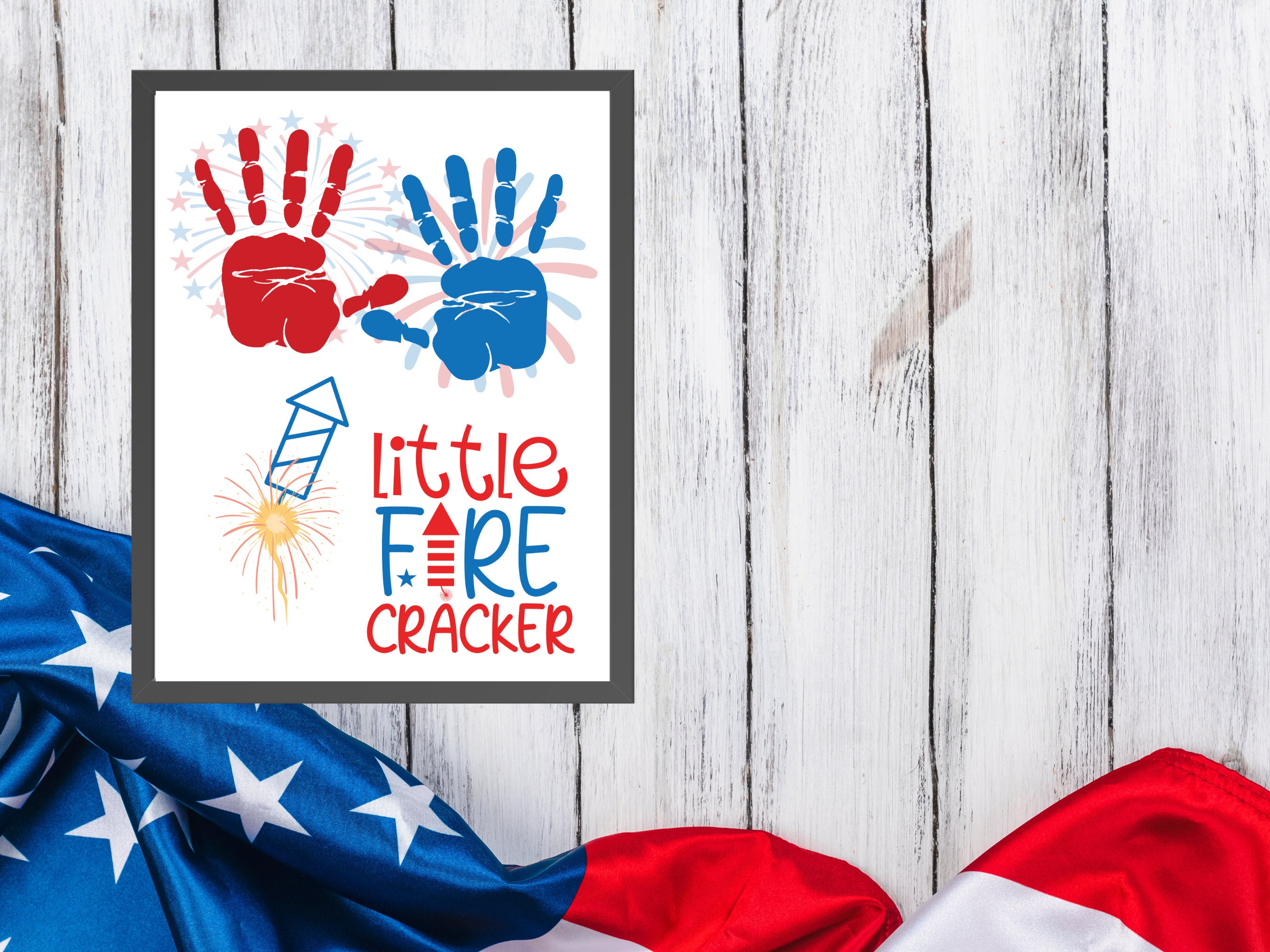 4th of July Firework Handprint Craft Art, Classroom Activity, 4th of ...