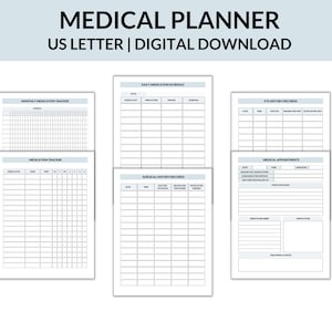 Medical Binder | Medication Tracker | Medical Planner | Digital ...