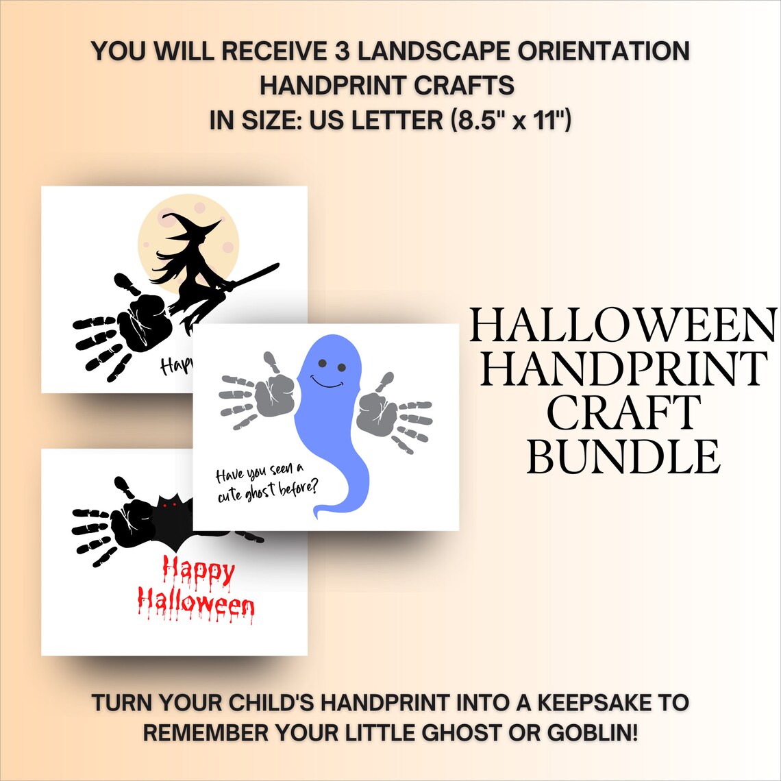 Halloween Handprint Preschool Kindergarten 1st Grade Craft | Fall ...