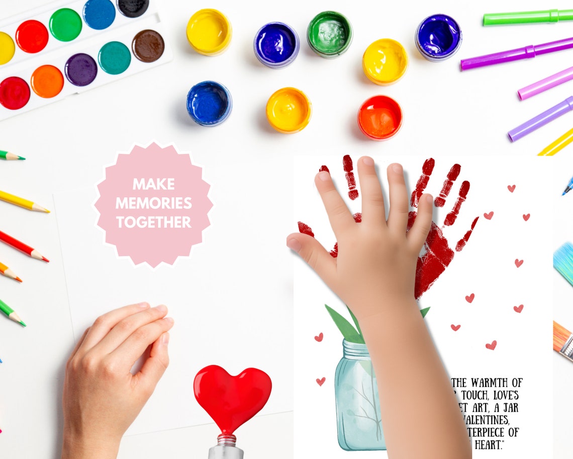 Valentine's Day Handprint Craft, Baby, Toddler, Preschool Activity ...