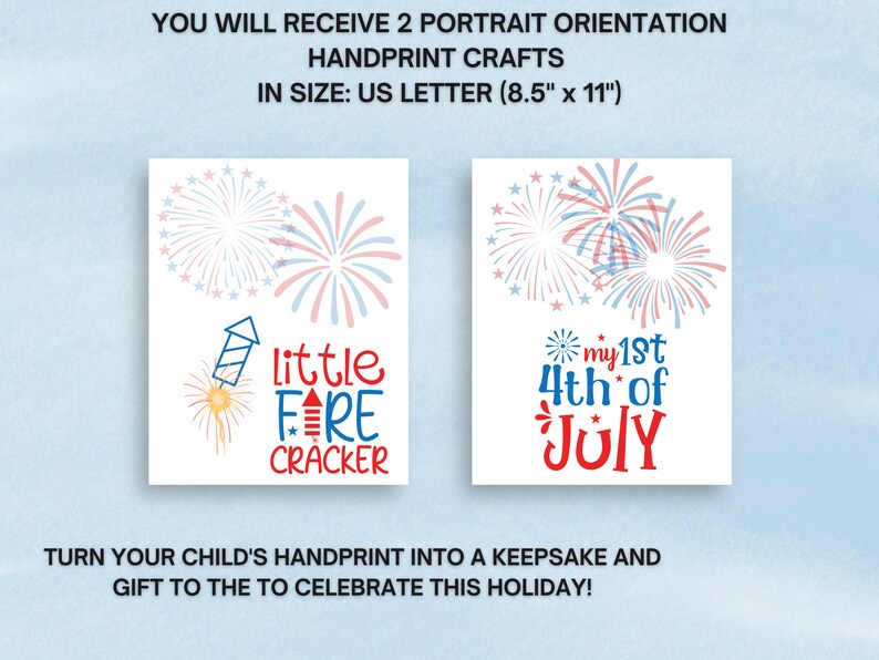 4th of July Firework Handprint Craft Art, Classroom Activity, 4th of ...