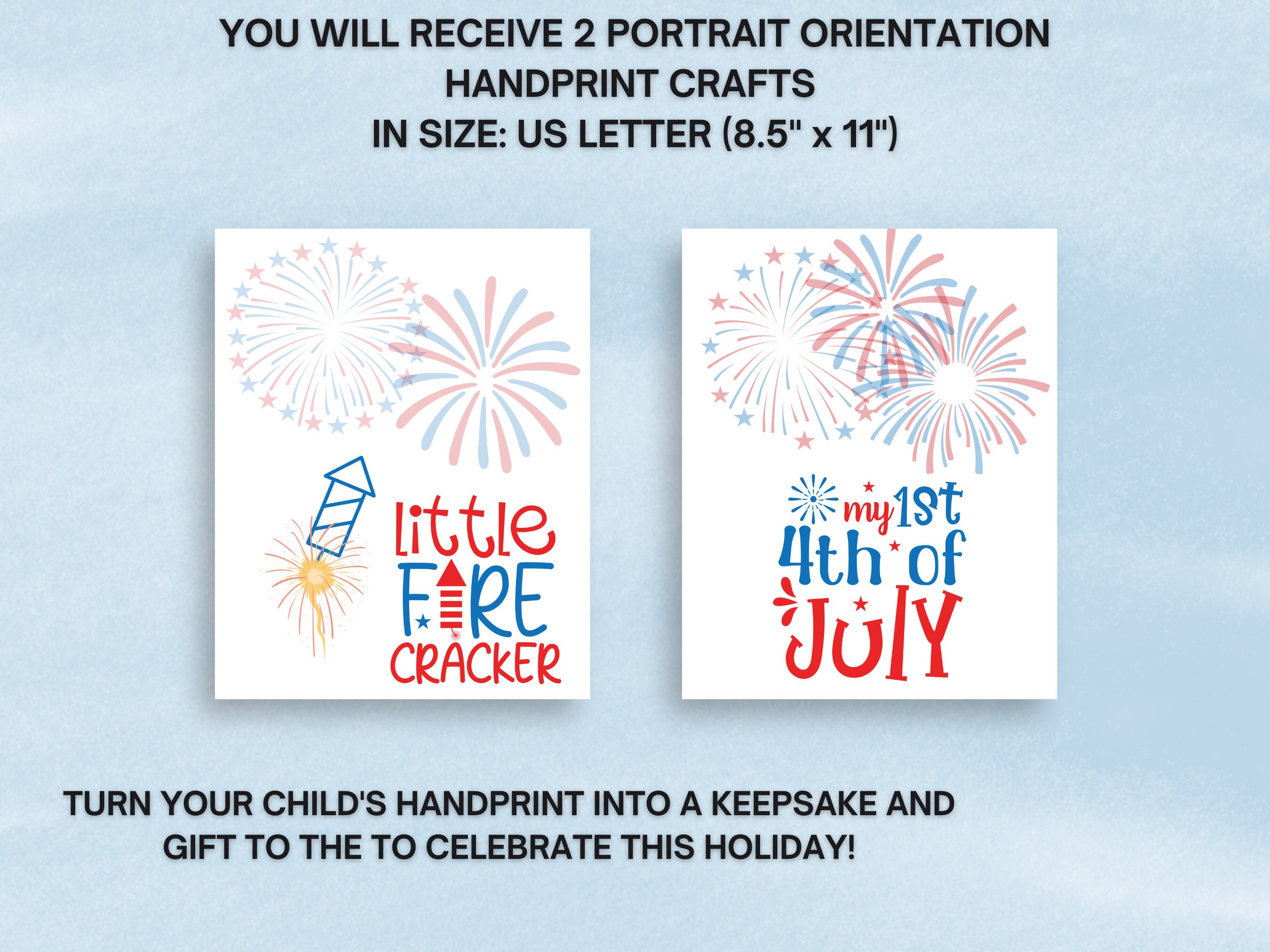 4th of July Firework Handprint Craft Art, Classroom Activity, 4th of ...