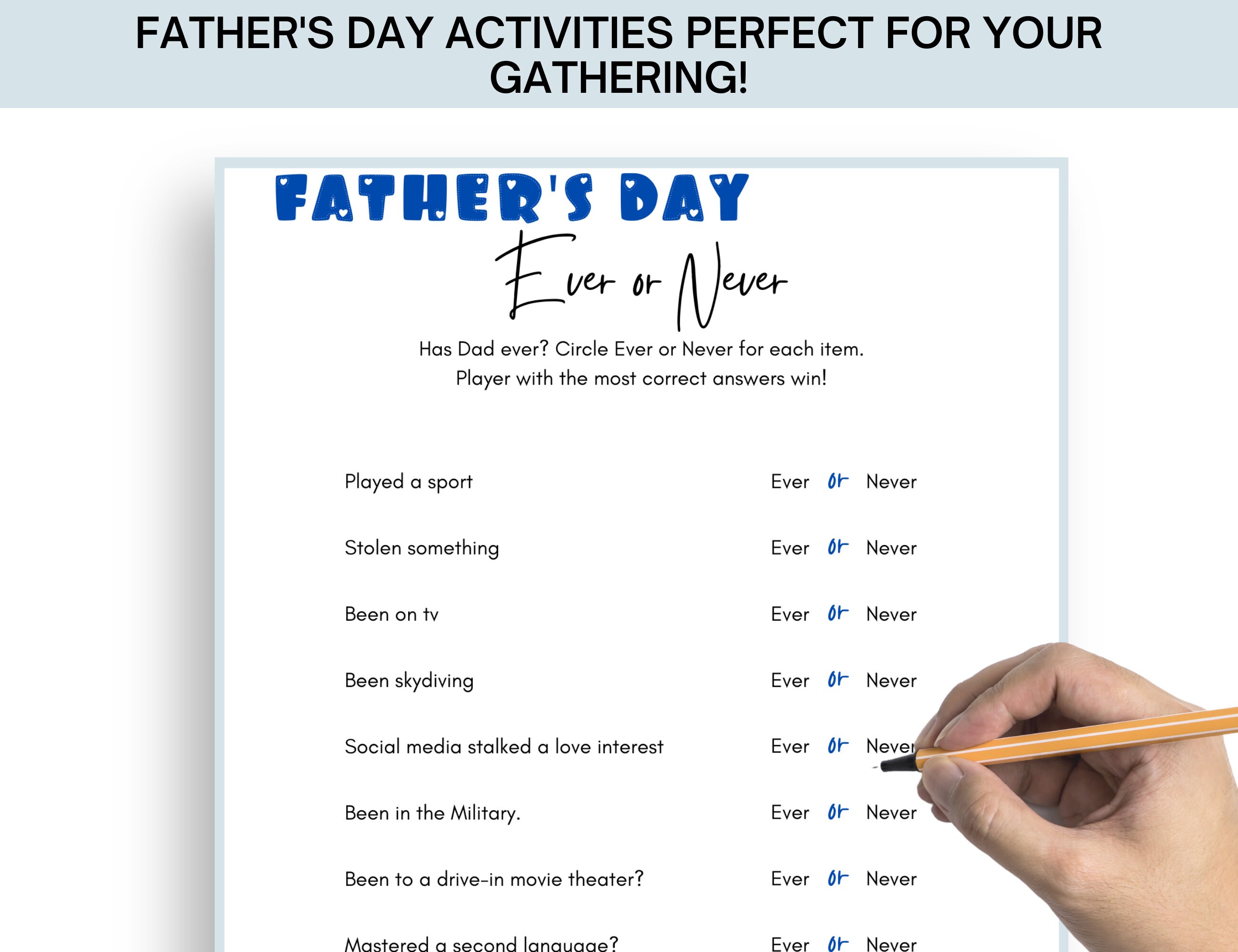 FATHER'S DAY Game/activity Bundle, Father's Day Printable Games, Father ...