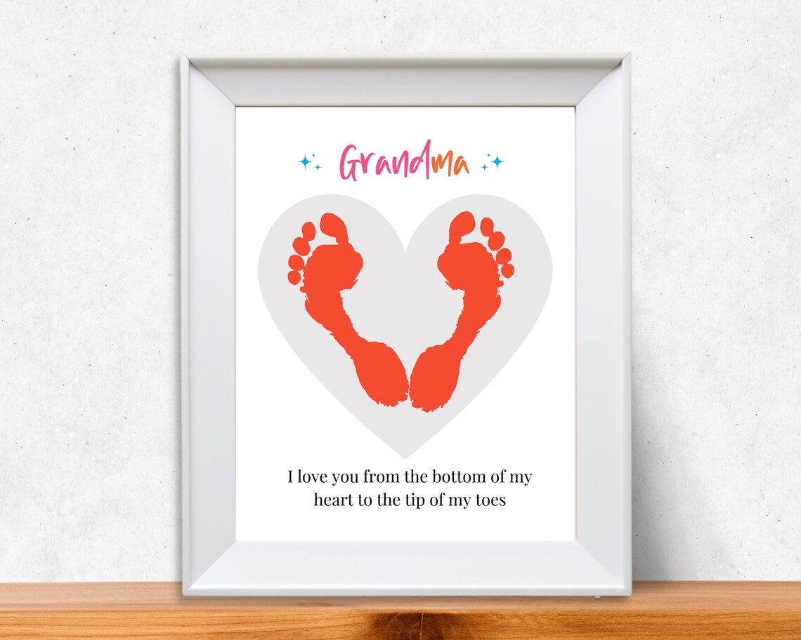 Valentine's Day Handprint Craft, Footprint for Baby, Preschool Activity ...