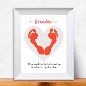 Valentine's Day Handprint Craft, Footprint for Baby, Preschool Activity ...