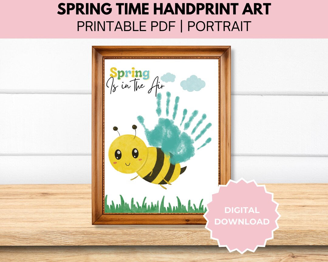 Spring is in the Air Handprint Craft, Baby, Toddler, Preschool Activity ...