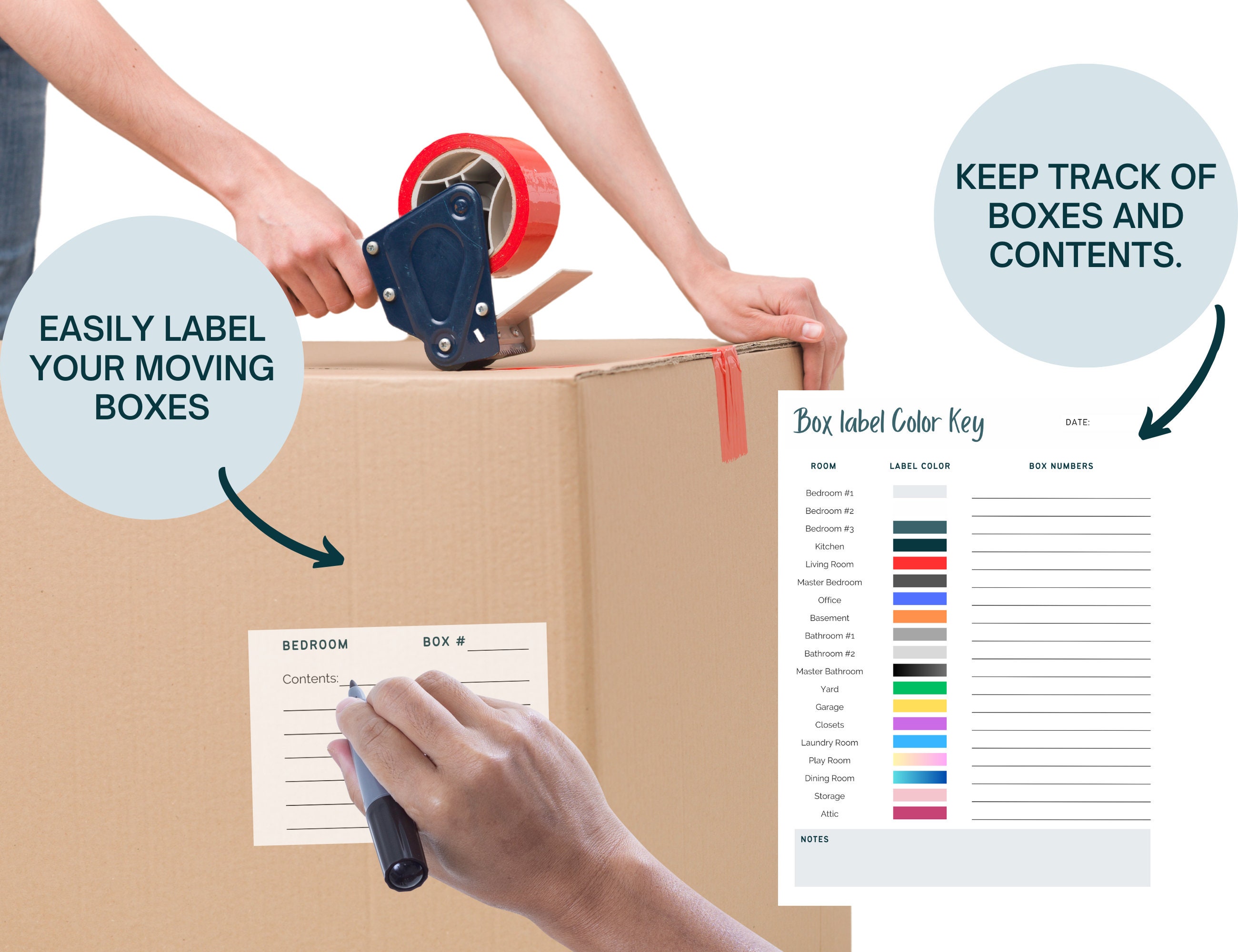 Moving Checklist | Moving Planner Kit | Moving Planner Bundle Printable ...